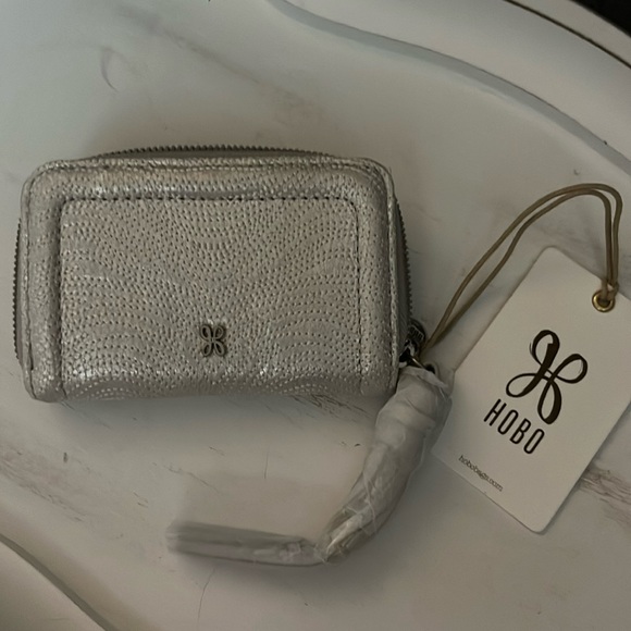 HOBO | Bags | New Hobo Small Nila Zip Around Wallet In Silver With ...